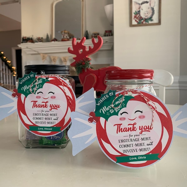 Mint Christmas Gift Tag, Teacher Gift Tag, Teacher Appreciation ...