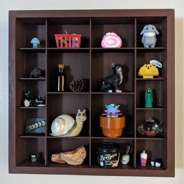 Wooden Curiosity Cabinet Printer Tray Letterbox Display, Rock Display ...