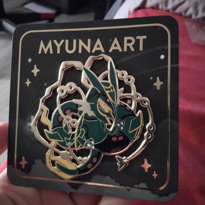 Myuna's XXL Mega Rayquaza Pin Big Fanart Sky Dragon - Etsy