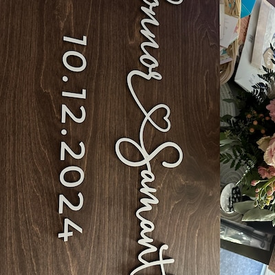 Wedding Welcome Sign Custom Wood Wedding Sign Personalized Ceremony ...