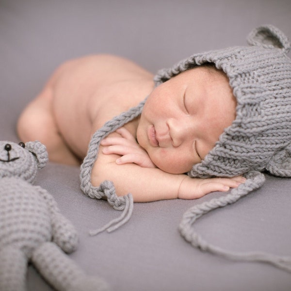 Newborn Photo Prop Set: Rose Knit Wrap and Free Headband for Newborn ...