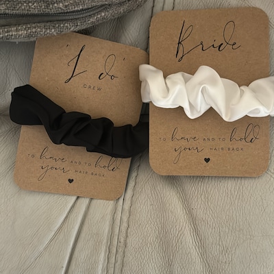 Hen Do Scrunchies Bride Tribe Favours Black Theme Hen Do I Do Crew ...