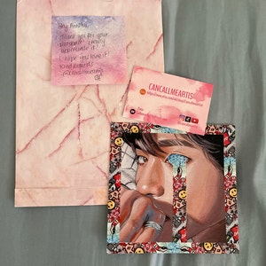 Taehyung taecore Gouache Art Print BTS Fanart Print 방탄소년단 - Etsy