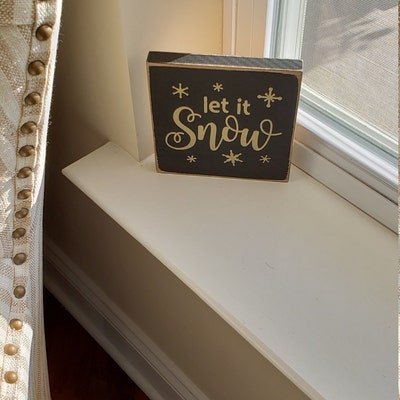 Primitive Country Let It Snow Mini Sq Sign Winter - Etsy