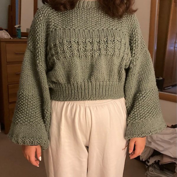 Knitting Pattern | "hazy Skies" Sweater | Digital Download | Beginner ...