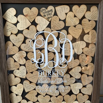 Guest Book Drop Box Frame, Wedding Guest Book Alternative, Guest Book ...