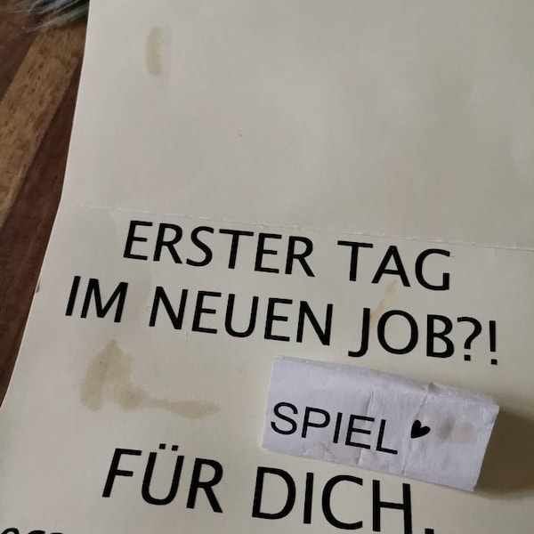 Neuer Job / Klappkarte / Geschenk / Karte Geburtstag / Geschenkkarte ...