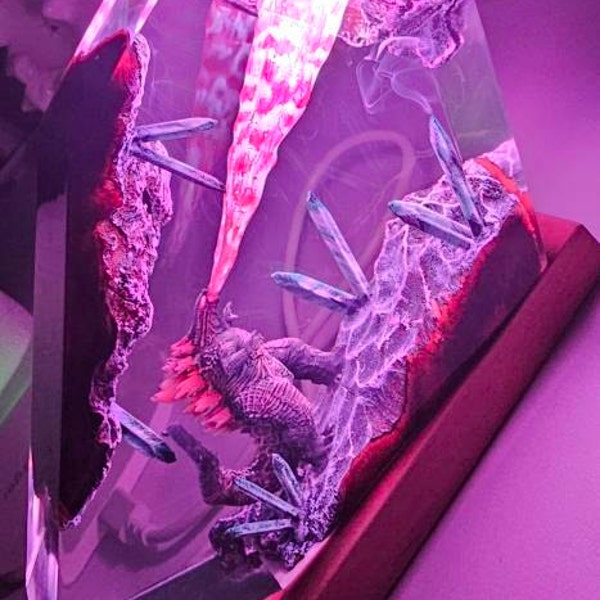 Raptor Dinosaur Figurine Raptor Dinosaur Night Lamp, Custom Epoxy Resin ...