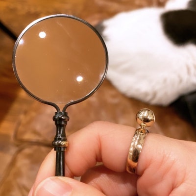 Antique Bronze Monocle Magnifying Glass Necklace Brass/bronze Pendant W ...