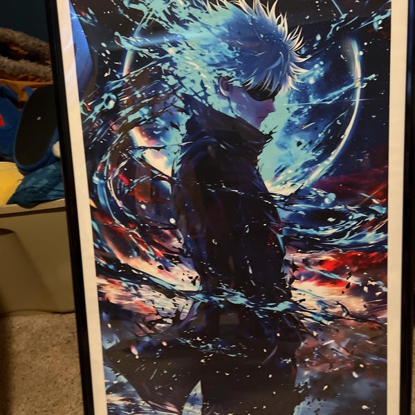 Satoru Gojo Vogue Cover Portrait Jujutsu Kaisen Anime Poster | Wall Art ...