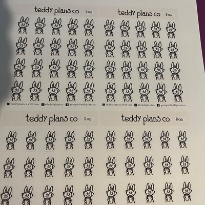 Study Bunnies Studying, Homework, Exams, Assignment Planner Stickers B ...