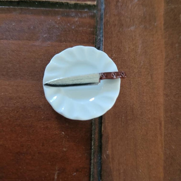 Miniature Metal Knife Dollhouse Kitchen Accessory 1:12th Scale Cooking ...