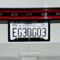 Paw Print License Plate Frame, Black and White License Plate Holder ...