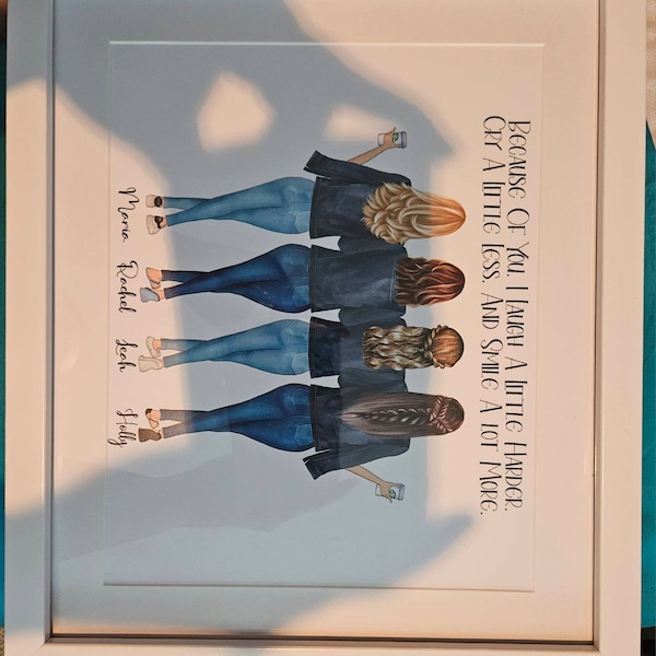 Up to 12 People Best Friend Print, Personalized Best Friend Picture ...