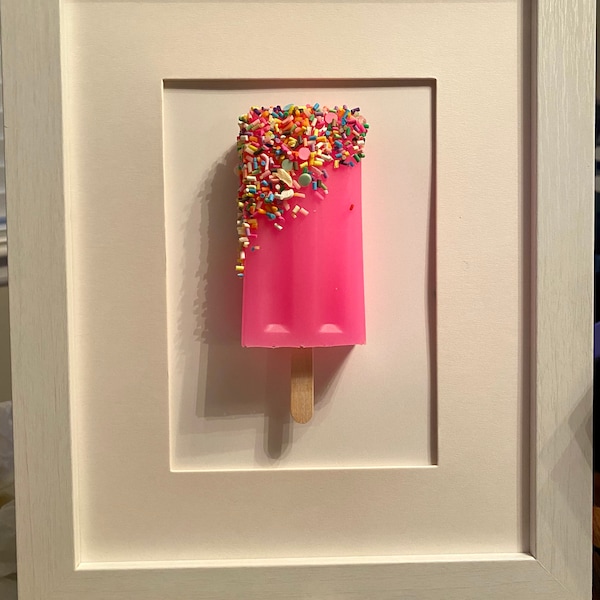 Pop Art Prince Popsicle Art Framed 3D Popsicle Art, White Frame, Wall ...