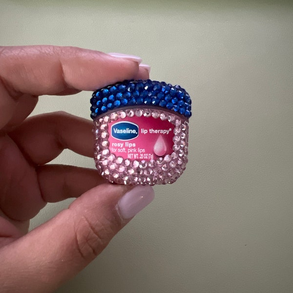 Bling Mini Vaseline Lip Therapy | Bedazzled W/ Rhinestones - Etsy
