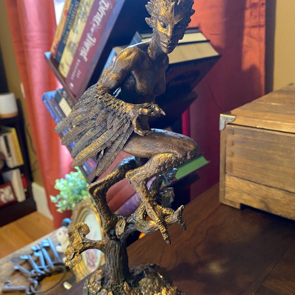 Harpy Statue, Hand Painted Resin Sculpture | Mythical Creature Figurine ...