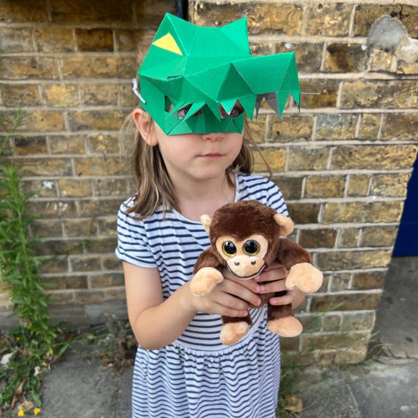 DIY Crocodile Mask for Kids, Cute Printable Alligator Costume Template ...