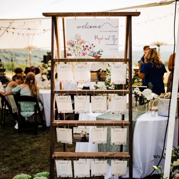 Wedding Seating Chart, 24" X 18" 12 Tables With 6 Guests at Each Table ...