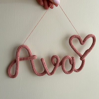 Knitted Mothers Day Sign Wire Word Cord Knit Rope Mothers Day Gift for ...