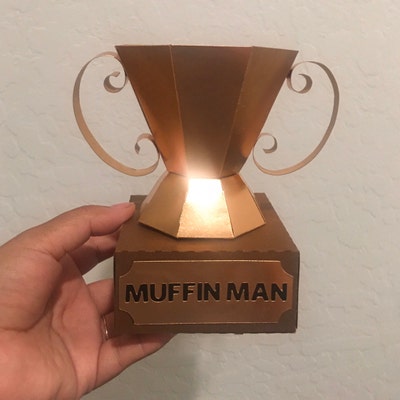 SVG File: 3D Paper Trophy Gift Box / Treat Holder / Party Favor SVG Cut ...