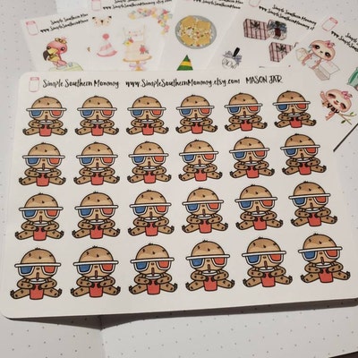 Monthly Personal or Half Letter SMC Birthday Sticker Kit - Etsy