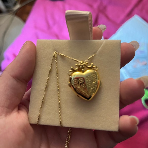Jardin Locket Necklace, Floral Heart Pendent, French Wedding Jewelry ...