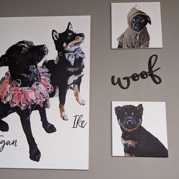 Woof Word Cut Out, Laser Cut, Wood Words, Wood Cut Word, Wall Wood ...