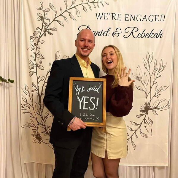Engagement Party Decoration, Engagement Party Wall Sign, We're Engaged ...