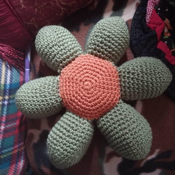 Flower Pillow, Crochet Pattern, PDF, Digital, Download, Crochet Flower ...