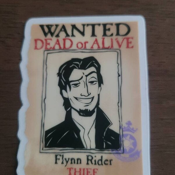 Flynn Rider Wanted Poster Transparent Stickers/ Princess Rapunzel ...