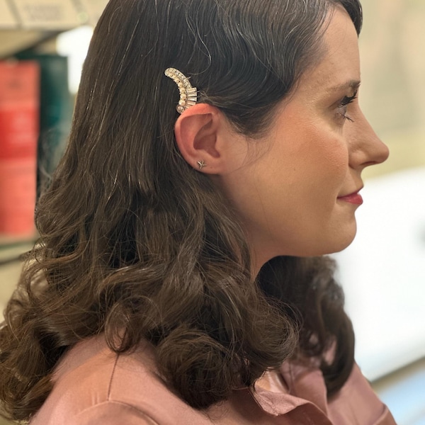 Elegant Vintage Violet Daisy Trio Hair Pins in Gold Tone - Floral ...