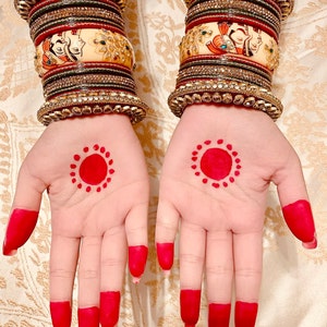 Ethnic Indian Bridal Red and Green Color Chura Set Heavy Glass Kundan ...