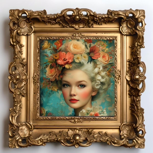 Antique Gold Frame Mockup Bundle - Ornate Frame Mockup Rococo and ...