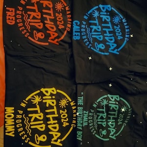 Custom Birthday Trip Shirt, Custom Destination Travel Family T-shirt ...