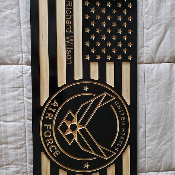 US Air Force, Flag, Wooden Flag, Flag, US Wooded Flag, Sign, American ...