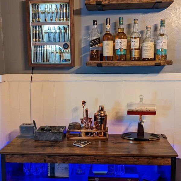 Handmade Custom Floating Shelf: Heavy Duty J Shaped Bracket Modern ...