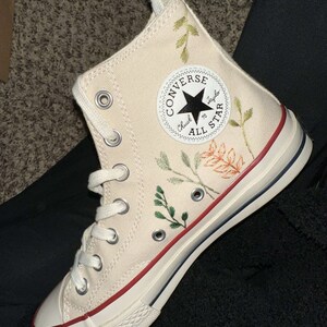 Embroidered Converse/mushroom Converse/embroidered Sneakers Mushroom ...