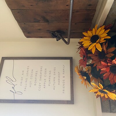 Fall Wood Signs, Autumn Decor, Fall Wall Art, Fall Family Sign ...