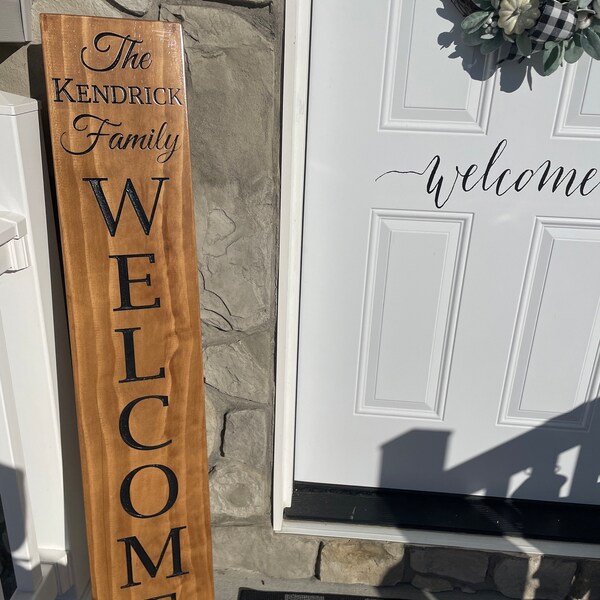 3D Carved Porch Welcome Signs - Etsy