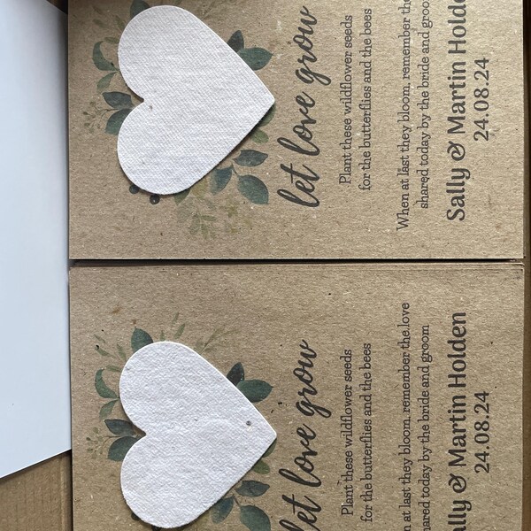 Wedding Favours - Plantable Wedding Favours - Seed Wedding Favours ...