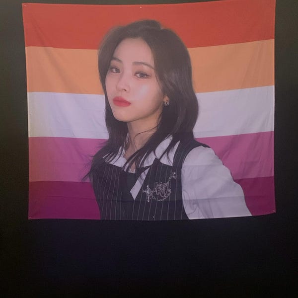 Ateez Seonghwa Pink America Flag Tapestry, Kpop Funny Room Merch, Gift ...