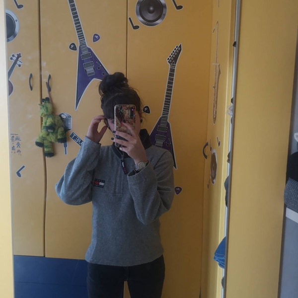 Plain Pink Hoodie Sweatshirt Sweater Pullover Long Sleeve Large Size ...