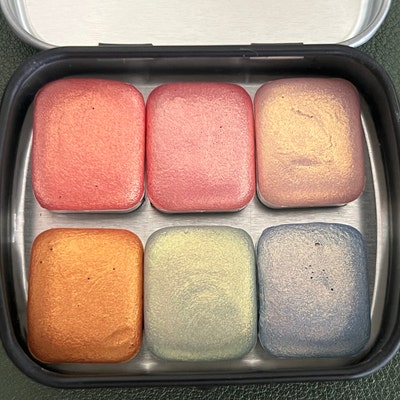 MICA DOTCARDS Handmade Watercolors Mica Metallic Dot Cards - Etsy