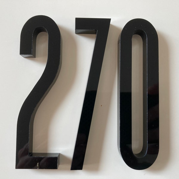 4 Inch Modern House Numbers - Custom Address Sign - Art Deco Mailbox ...