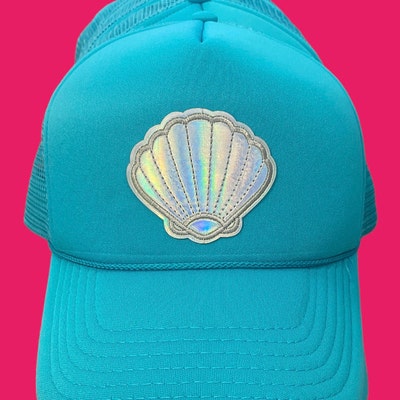 Seashell Iridescent Iron on Patch Mermaid Shell Sew Patch - Etsy
