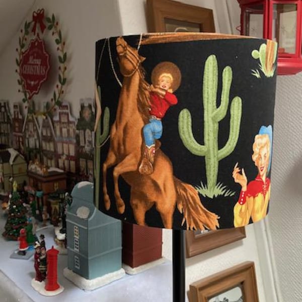 Cowboy Lampshade, Wild West Light Shade, for Table or Ceiling Lights ...