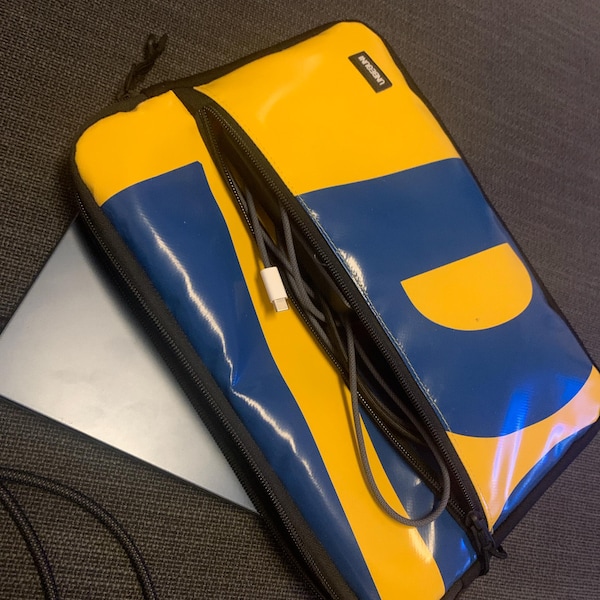 MacBook Pro 16 Inch Case With Compartment (from Upcycled Fabric), Green ...