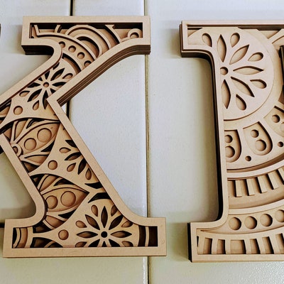 Corte láser DXF Letra A-Z, DXF Letra del alfabeto A-Z, Letra cortada ...