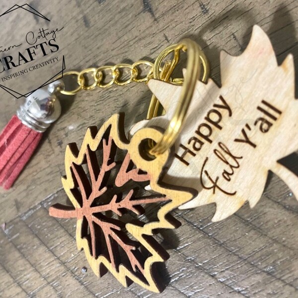 Laser Cut Digital File / Fall Autumn Keychain SVG, PNG / Glowforge ...